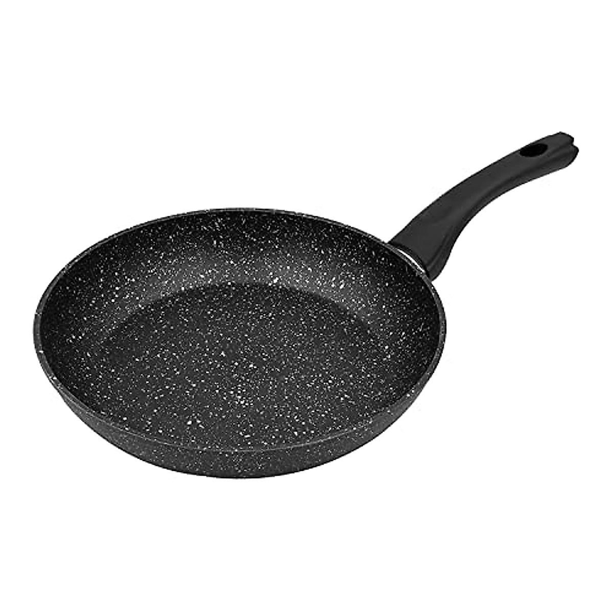 Blackmoor Frying Pans / 8", 9.5", 11" Sizes/Stylish Black Or Gray Marble Finish/Non-Stick & Anti-Scratch/Cool Touch Handle/Suitable for Induction, Electric and Gas Hobs (9.5", Black)