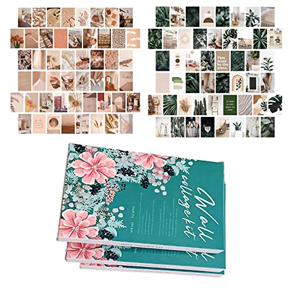 Neutral Wall Collage Kit for Aesthetic Pictures,XFF Cute Photo Bedroom Decorations for Teen Girls,Wall Collage Kit,Aesthetic Posters,Room Decor,Photo Wall,Art,Christmas Gifts(50 pcs 4x6 inch)