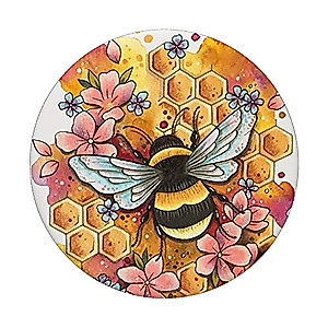 Flower Bee PopSockets Swappable PopGrip