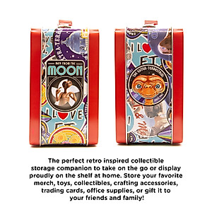 AQUARIUS E.T. Fun Box - Sturdy Tin Storage Box with Plastic Handle & Embossed Front Cover - Officially Licensed E.T. Merchandise & Collectible Gift (48288)