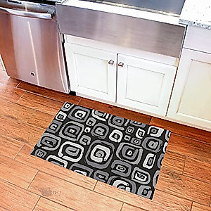 Bungalow Flooring Interstellar FlorArt Kitchen Mat, 2' x 3', Made in USA, Machine Washable, Water and Stain Resistant, Low Profile, Non-Slip