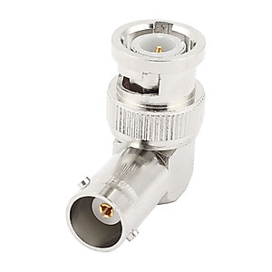 BeElion 5PCS BNC Male Right Angle to Female BNC Cable Video Adapter Connector for CCTV Camera