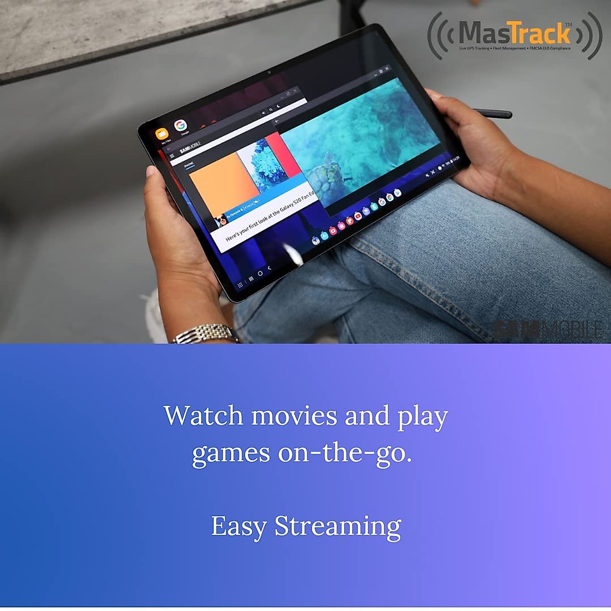 MasTrack 8 inch 4G LTE Android Tablet | Android 11.0 GMS Certificate Passed | 32GB NAND Flash | Quad-core A7 Processor 1.3GHz (Stylus not Included.)