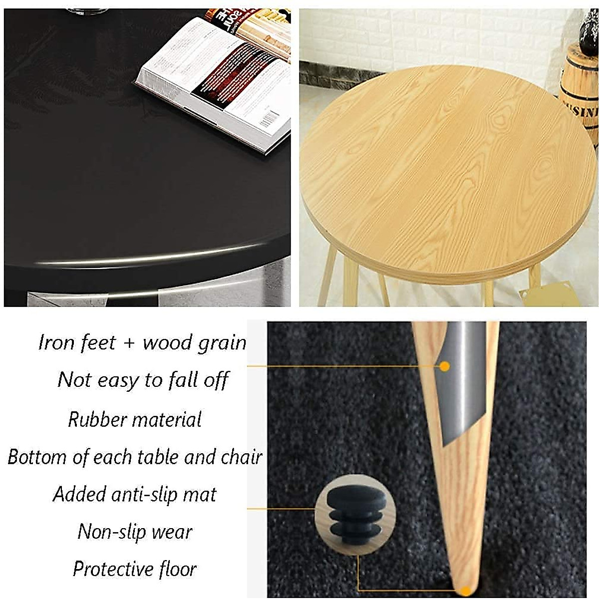 Office Conference Table, Conference Reception Room Coffee Table with Chair, Round Tempered Glass Dining Table PU Leather Seat 90cm Transparent Leisure Table (Color : Square Table 3) ( Color : Dark Gra