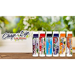 Chap-Lip Lip Balm Vitamin E Lip Balm with Coconut Oil - Lip Moisturizer Treatment - Soothing, & Refreshing, Total Hydration Treatment & Lip Therapy - Assortment of 6 Refreshing Flavors, 60 Count