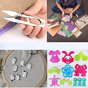 3Pcs Sewing Scissors Clippers, Multipurpose Quick-clip Yarn Thread Cutter, Portable Embroidery Thrum Fishing Thread Cutter, Mini Snips Trimming Nipper for Stitch, Small Plants, Crafts, DIY Projects