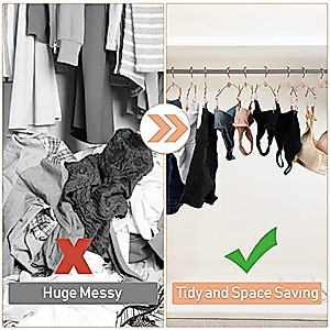 Exttlliy Metal Underwear Bra Rack Durable Fashion Children Clothes Hangers Hook Lingerie Shop Display Hanger with Clips (Rose Gold, 10PCS)