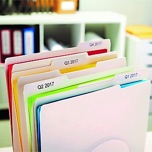 DYMO LW File Folder Labels for LabelWriter for Label Printers, White, 9/16'' x 3-7/16'', 2 rolls of 130 (30576)