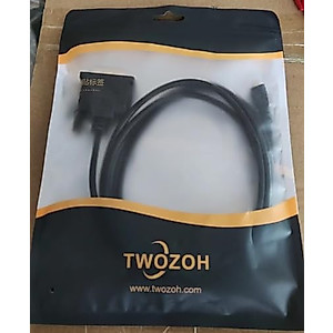 Twozoh Micro HDMI to DVI Cable 6FT, Micro HDMI 1.4 to DVI 24+1 Pin Male to Male Cable Support 1080P Full HD