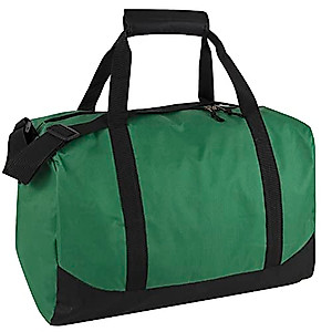 30 Liter, 17 Inch Canvas Duffle Bags for Men and Women – Travel Weekender Overnight Carry-On Shoulder Duffel Tote Bags (Green)