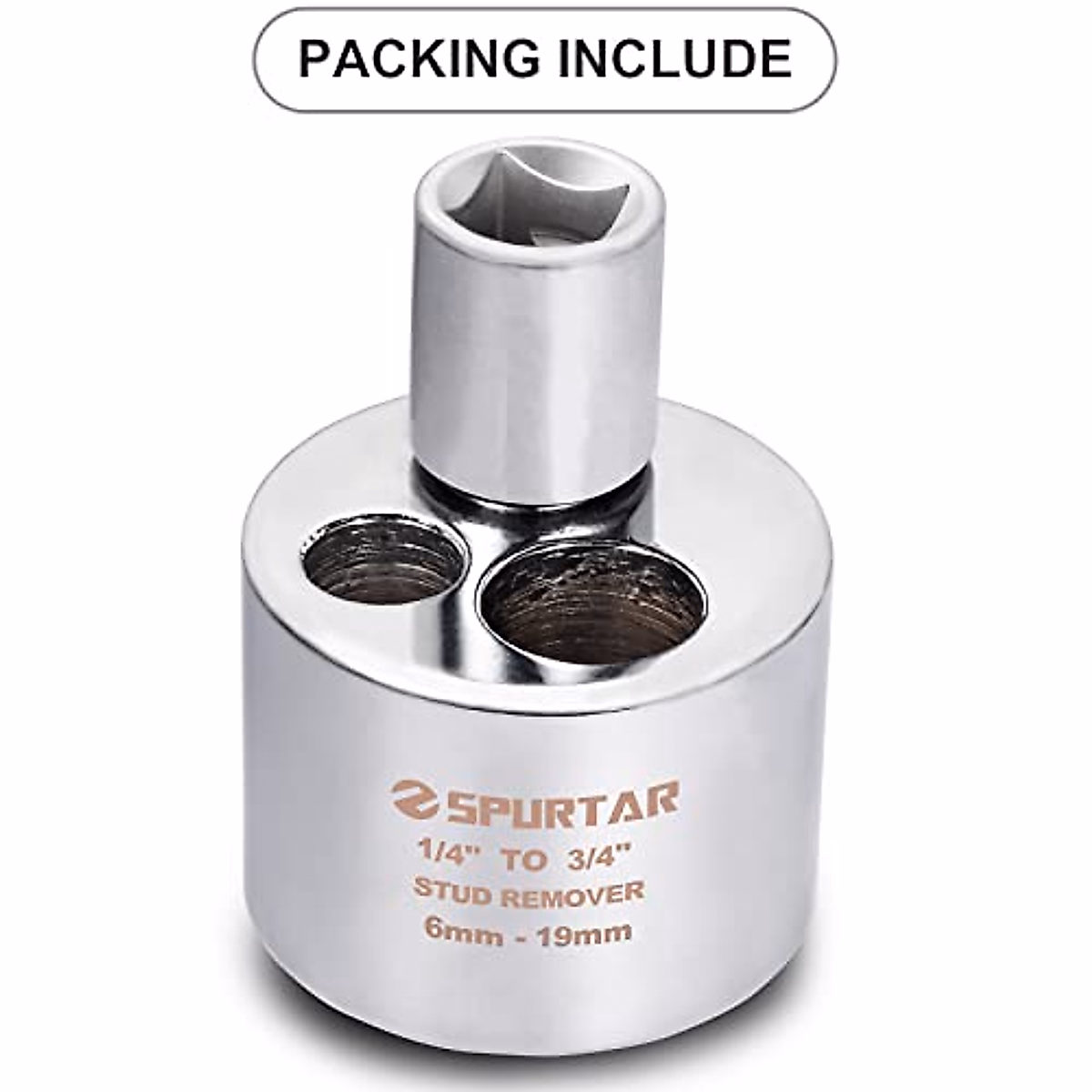 Spurtar Stud Remover Fit 1/4" to 3/4" (6 to 19mm) Bolt Extractor Nut Splitter With Knurled Roller and Cam Lock, Stud Extractor Tool For Broken Bolt Remover or Seized Studs