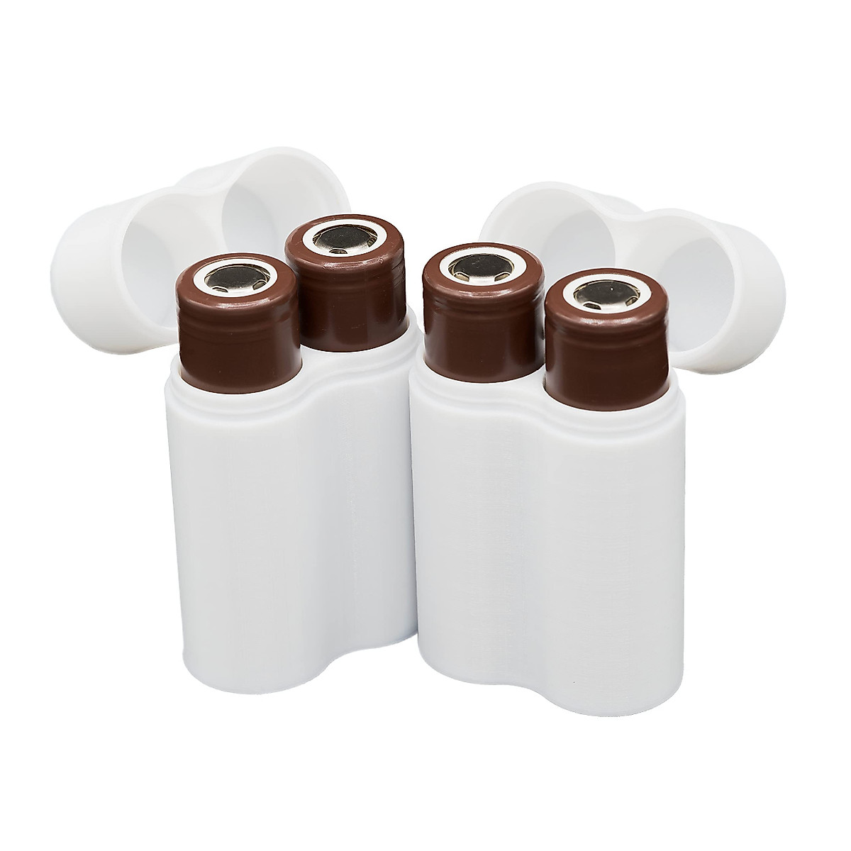 Protect Your Power - Slimline 18650 Battery Case, Soft Durable Material - Pack of 2 (Holds 2 Batteries)