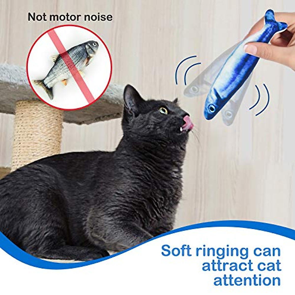 PJLJY 5Pcs Catnip Toy, Plush Fish Cat Toy, Cat Chew Toy, Catnip Filled Cartoon Fish with Bell Inside for Interactive Kitty Chew Toys Cat Teething Cat Exercise