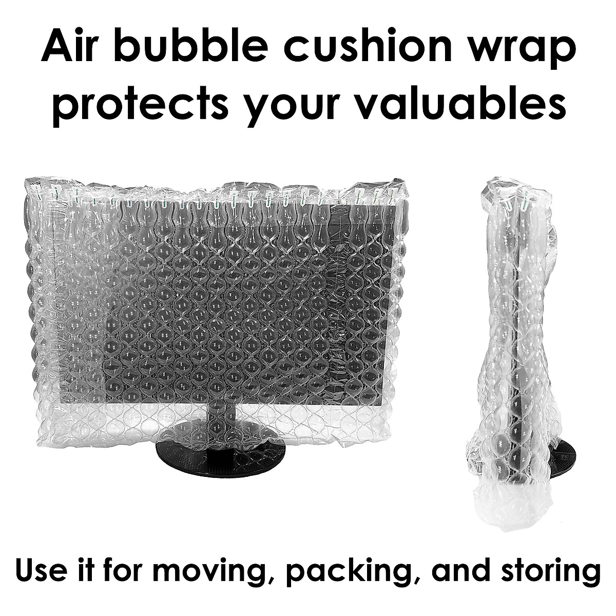 Innovative Haus 16 Inch x 72 Feet Inflatable Bubble Cushioning Wrap with Free Pump - Air Pillows for Shipping - Column Wrap for Heavy Duty Packing and Shipping Packaging