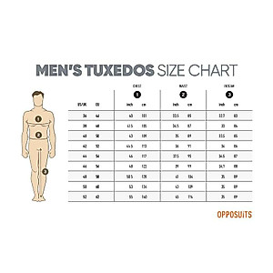 Opposuits Men's Formal Outfit - Premium Tuxedo Suit - Slim Fit - Black - includes Blazer, Pants and Bow Tie