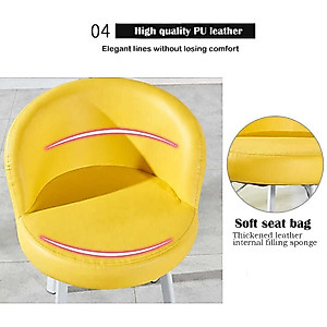 EpuzeR Office Reception Room Bar Table and Chair Set, Simple Cafe Dining Table, Sales Office Shops Meetings Tables Office Conference Tables,80cm (Color : Yellow)