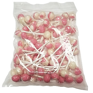 Vidal Lotta Lollies Pink and White Lollipops 75 pieces Strawberry & Cream