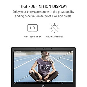 HP Chromebook 11 Laptop, MediaTek MT8183, 4 GB RAM, 64 GB eMMC, 11.6" HD Anti-Glare Screen, Chrome OS, Long Battery Life, USB-C Port, Custom-Tuned Speakers, Small Size (11a-na0080nr, 2022, Snow White)