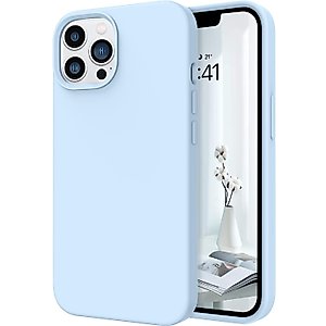 Telaso Compatible with iPhone 13 Pro Max Case, Liquid Silicone Soft Gel Rubber iPhone 13 Pro Max Case Slim Case with Microfiber Lining Protective Phone Cases for 6.7 inch iPhone 13 Pro Max,Baby Blue