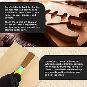 Dura-Gold Sanding Stick Kit with Ergo Handle Yellow Flat with 40 sheet Sandpaper Starter Kit