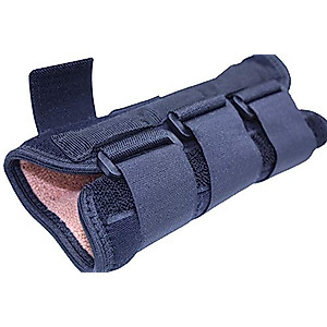 Amazon Brand - Solimo Copper Wrist Splint, Right Hand, One Size, Black