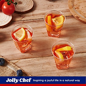JOLLY CHEF 500 Pack 2 oz Plastic Shot Glasses Clear Disposable Plastic Cups Heavy-duty Party Glasses, Disposable Cups for Thanksgiving Christmas Halloween Party