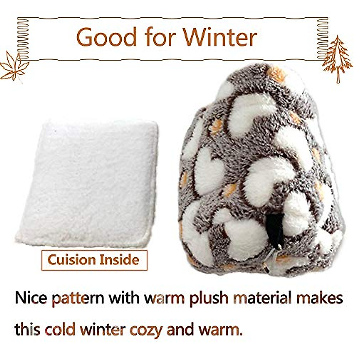 Oncpcare Winter Warm Hamster Bed Playing Soft Hamster Hammock Sleeping Cute Small Animals Nest Hanging Home Resting for Young Guinea Pig Degu Drawl Hedgehog