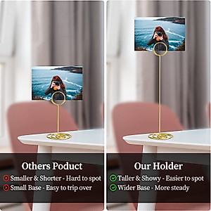 RONTEDA Table Number Holders 10Pcs - 8.75 inch Tall Table Number Stands Place Card Holder for Wedding Party Graduation Reception Restaurant Home Photo Picture Office Memo (Gold, 8.75")