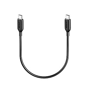 Anker USB C Cable 60W, Powerline III USB-C to USB-C Cable 2.0 (1ft), USB C Charger Cable for MacBook Pro 2020, iPad Pro 2020, Switch, Samsung Galaxy S20 Plus S9 S8 Plus, Pixel, and More （Black）