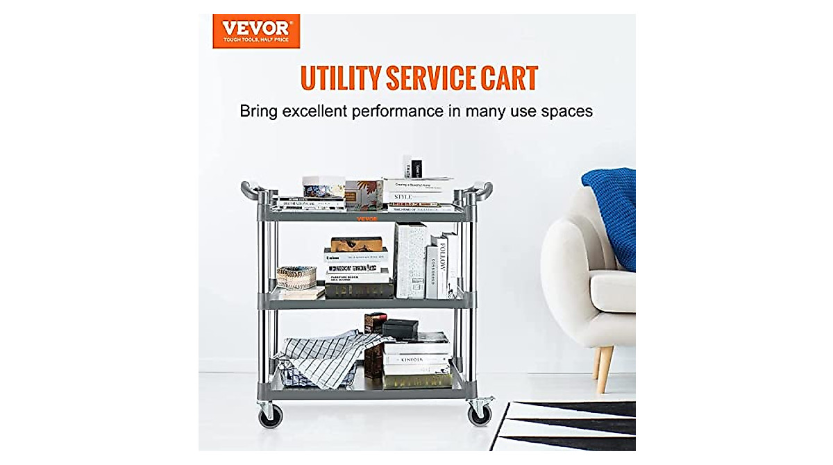 VEVOR Utility Cart - 220LBS Heavy-Duty & Versatile