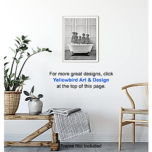 Bathroom Wall Decor - Funny Bathroom Decor - Bathroom Wall Art - Meerkat Bathroom Decorations Pictures - Bath Wall Decor - Modern Bathroom Accessories - Guest Bathroom - Restroom Sign - Powder Room