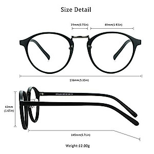 LifeArt Blue Light Blocking Glasses, Anti Eyestrain, Computer Reading Glasses, Gaming Glasses, TV Glasses for Women Men, Anti Glare (Black, 1.75 Magnification)