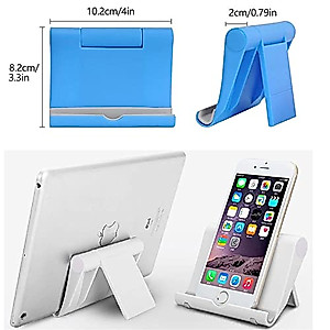 FadyDail Cell Phone Stand 2 Pack Cell Phone Holder for Desk, Portable Phone Stand Holder for Desktop Kitchen Travel, Cellphone Stand Mobile Holder for iPhone Stand & All Smartphone (Black)