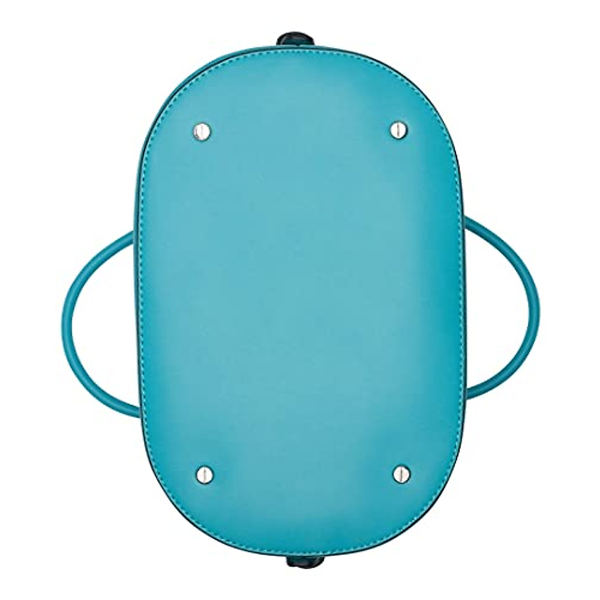 Calvin Klein Tinley Top Zip Satchel, Turquoise/White/Black