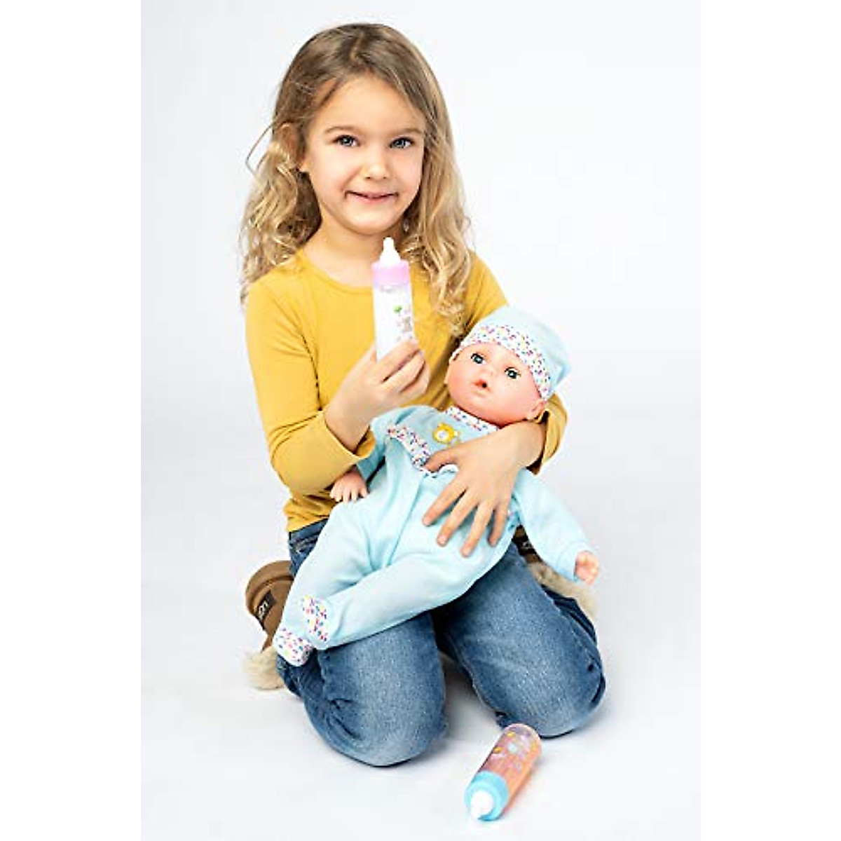 Exquisite Buggy My Sweet Baby Disappearing Magic Bottles - Includes 1 Milk, 1 Juice Bottle with Pacifier for Baby Doll (Colorful)