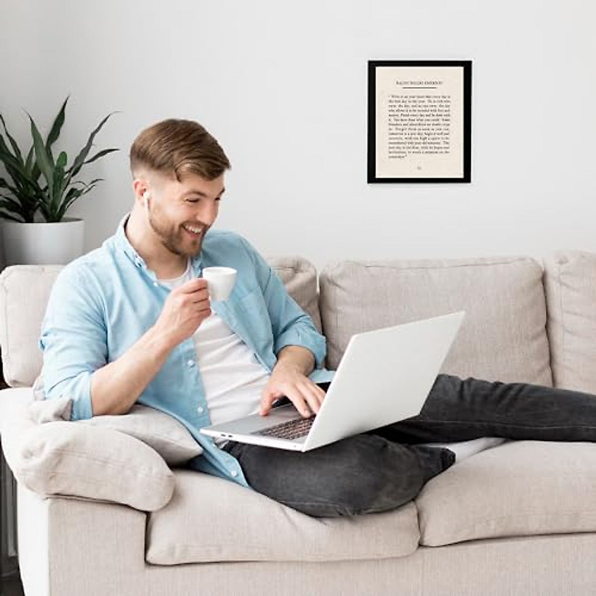 Write It On Your Heart - Motivational Wall Decor Print, Ralph Waldo Emerson Quotes Wall Art For Living Room Decor, Office Decor, and Study Wall Decorations. Unframed Poetry Wall Art Print- 8x10”