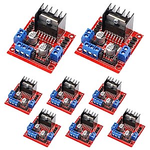ACEIRMC 8pcs L298N Motor Driver Controller Board DC Dual H-Bridge Robot Stepper Motor Control and Drives Module for Arduino Smart Car Power MEGA R3 Mega2560
