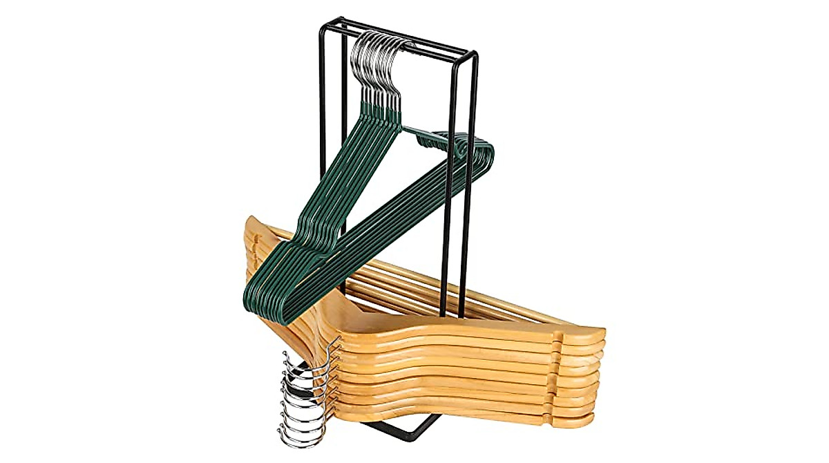 Hanger Organizer Holds 110 Wire Hangers | Maximize Closet Space