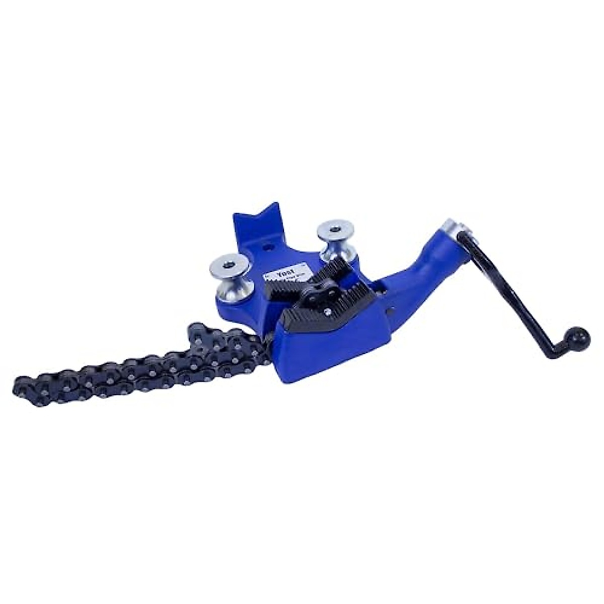 Yost Vises BC-6 Bench Chain Vise | 1/4 Inch to 6 Inch Pipe Clamp Capacity | Work Bench Vise | Heavy Duty Cast Iron Body and Durable Leg Chain | Blue