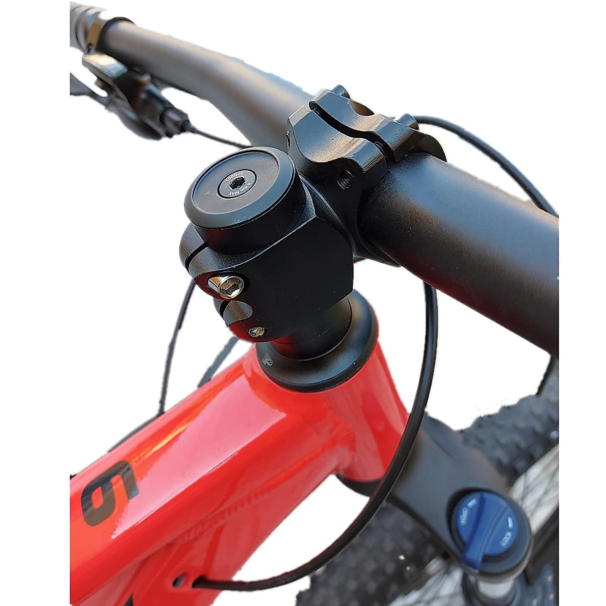 Azarxis 25.4mm 31.8mm Stem 38mm 60mm Lightweight Bike Short Handlebar Stem Riser MTB Stem for Most Bicycle, Mountain Bike, Road Bike, BMX, MTB, Fixie Gear, Cycling (Black - 25.4 x 60mm)