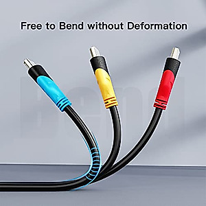 HUANUO High-Speed HDMI Cable 6ft (3 Pack)- 6 Foot HDMI Cables Cord with Gold Plated Connectors, Cable Tie and Right 90 Degree Angle Adapter