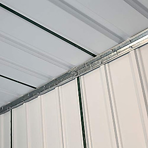 JAXPETY 4.2' x 9.1' Outdoor Storage Shed Garden Utility Tool Storage House Backyard Lawn with Sliding Door, Green