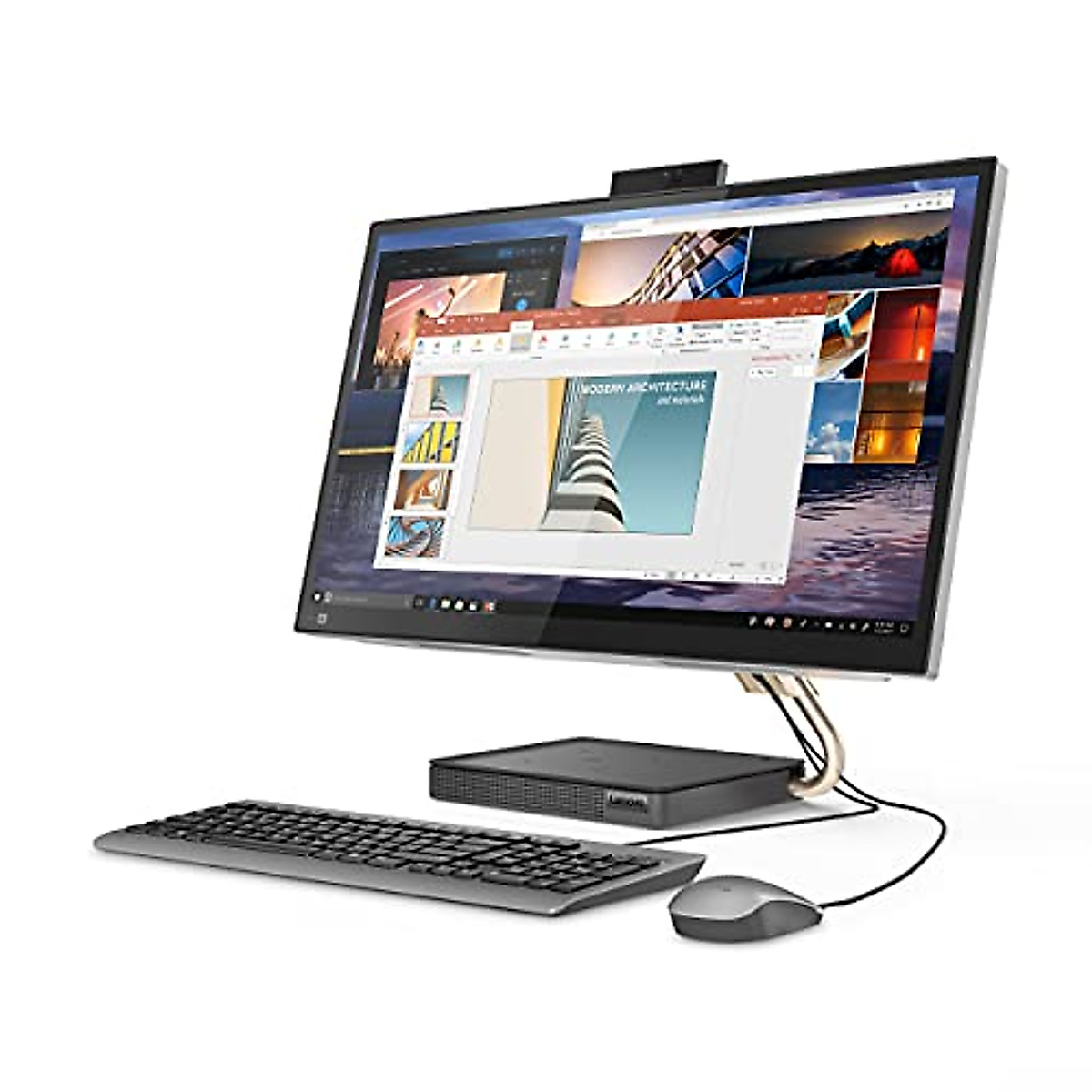Lenovo IdeaCentre AIO 5i All-in-One Computer, 27" QHD Touch Display, Intel Core i7-10700T, 16GB RAM, 1TB HDD, 512GB SSD, Windows 11