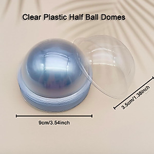 Alinacutle 20PC Half Ball Clear Plastic Candy Dome Candy Holders Chocolate Holder Money Holder Card Shaker Cards Transparent Plastic Blister Clamshell Packing Covers for DIY Gift Box