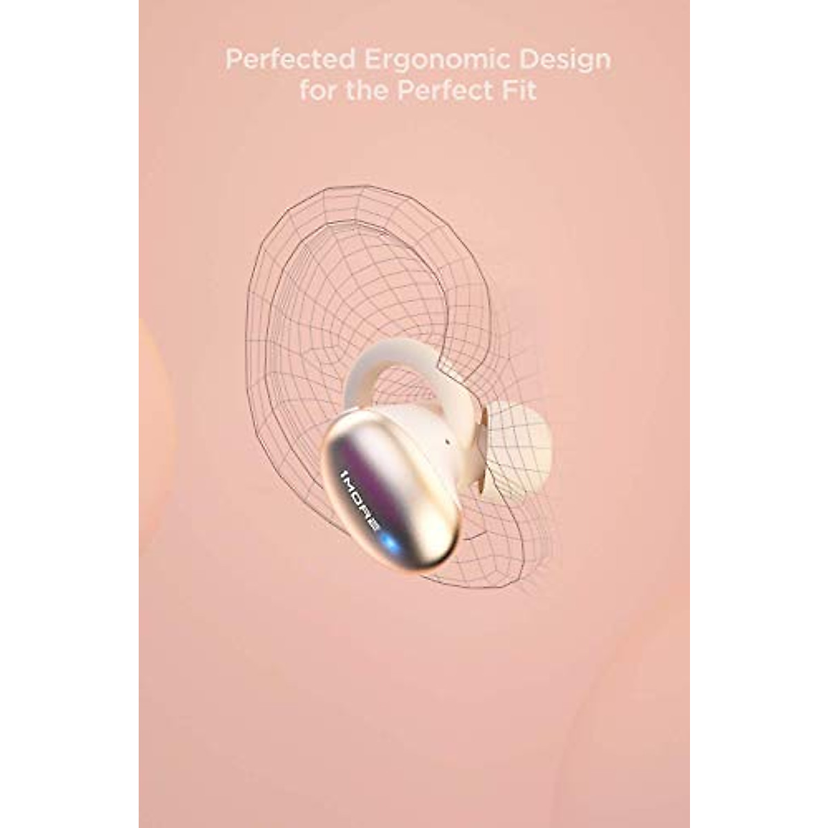 1MORE Stylish True Wireless in-Ear Headphones - Bluetooth - 6.5 Hours of Battery - 15-Minute Quick Charge for 3 Hours of Use – Portable Charging Headphone Case Included - Gold (Renewed)