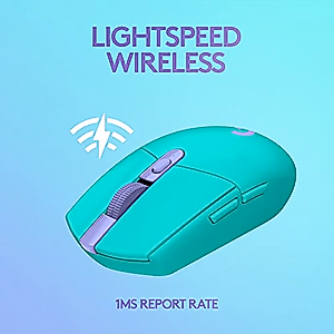 Logitech G305 LIGHTSPEED Wireless Gaming Mouse, Hero 12K Sensor, 12,000 DPI, Lightweight, 6 Programmable Buttons, 250h Battery Life, On-Board Memory, PC/Mac - Mint