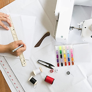 50 Pcs Bobbins, Plastic Bobbins for Brother Sewing Machine, Sewing Bobbins with Bobbin Case, Bobbin for Sin-ger/Bro-Ther, Bobbins for Singer Sewing Machine