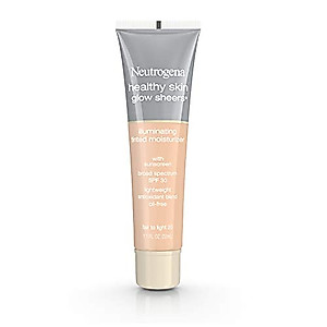 Neutrogena Healthy Skin Glow Sheers Tinted Moisturizer, Oil-Free & Non-Greasy Moisturizer with Antioxidant Vitamins A, C, and E, Broad Spectrum SPF 30 Sunscreen, Fair to Light 20, 1.1 oz (Pack of 2)