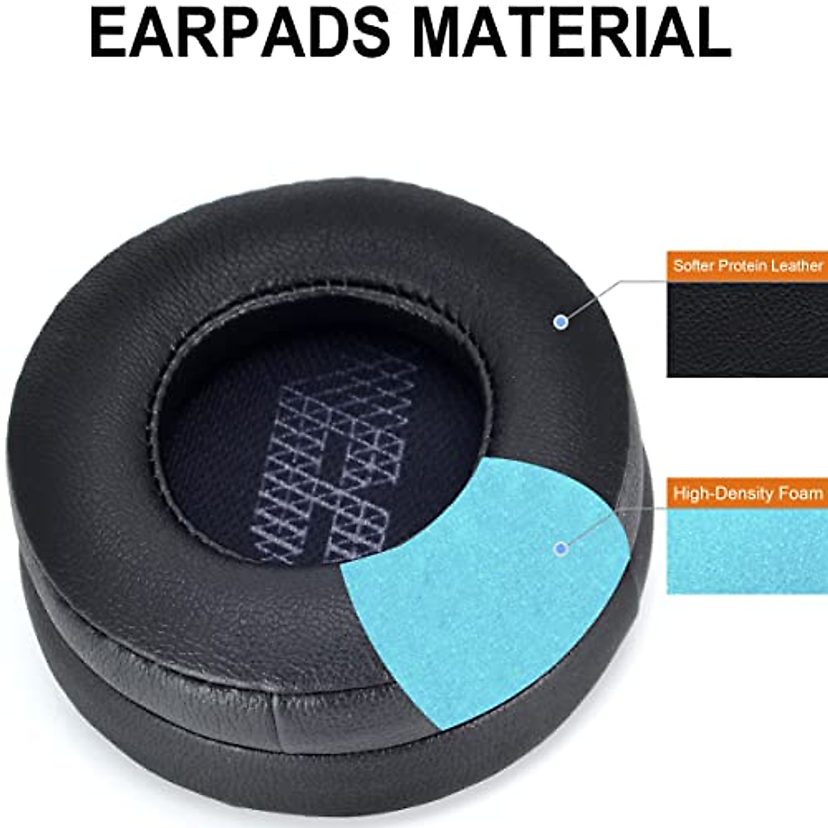 Live 400 BT Earpads - defean Replacement Ear Pads Cover Cushions Foam Compatible with JBL Live 400BT On-Ear Wireless Headphones,High-Density Noise Cancelling Foam,Softer Leather (Black)