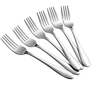 Aebeky 12-Piece Stainless Steel Dessert Forks,Salad Forks Set,6.7-Inch